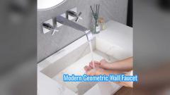 Modern Geometric Wall Mount Basin Faucet Model 2000QH