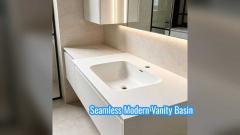 Modern Seamless Solid Surface Vanity Basin