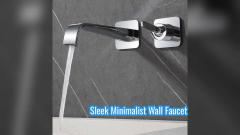 Modern Wall Mount Basin Faucet Minimalist Design