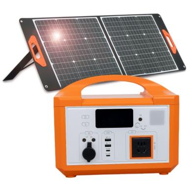 China Energy Saving Recharge Cylindrical LifePO4 Battery Portable Power Station With Solar Panel For Off Grid Solar System à venda