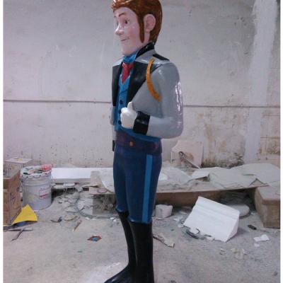 China frozen character cartoon Lego toy statue  life size of fiberglass colorful   as decoration in park garden for sale