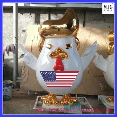 China artificial model  Donald trump imitation  statue   in  door gate exhibition  fiberglass statue for sale