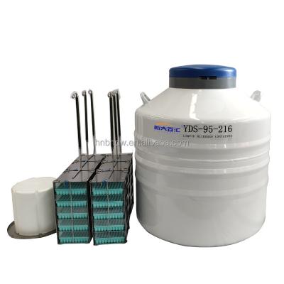China Ultra-Low Temperature Tank 95L Liquid Nitrogen Freezer for Cryogenic Animal Storage for sale