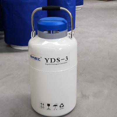 China Resistant Bumps 3L Veterinary Nitrogen Liquid Cell Tank with Type Aviation Aluminum for sale