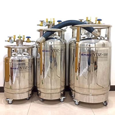China wholesale liquid nitrogen storage tank Good Price Stainless Steel LN2 dewar gas tank 50liter YDZ30 for sale
