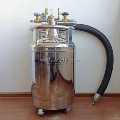 China 50liter fully automatic chemical reaction system cooling liquid nitrogen Liquid nitrogen replenishment tank with interface for sale
