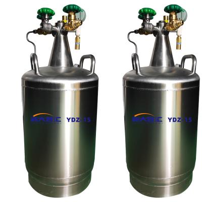 China YDZ-15 Self-pressurized Liquid Nitrogen Dewar for Easy Operation in Cryogenic Lab for sale