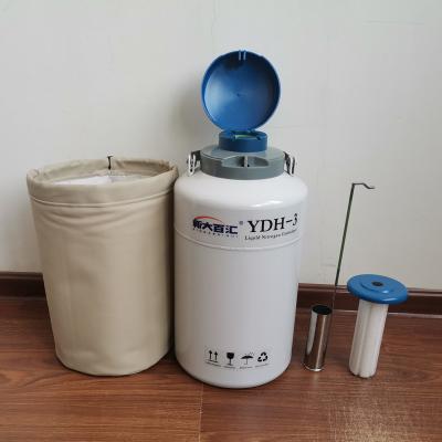 China large Dewar flask wholesale YDH 3L 6L Dry Shipper 10 liter  YDS25H Liquid Nitrogen Container for airplane transport for sale