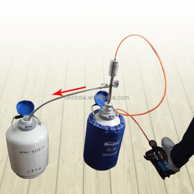 China fill nitrogen kit liquid nitrogen pump 2L/MIN large  liquid nitrogen container to small dewar for sale
