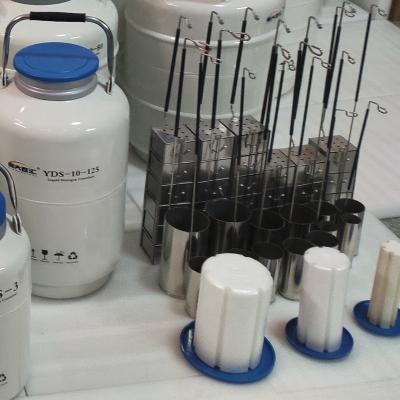 China SUS304 Cylinder Liquid Nitrogen Tank Vertical Cryoracks for LIN Cryogenic Storage Samples for sale