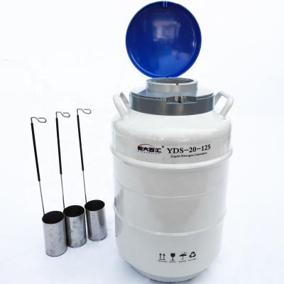 China YDS-20-125 Sample storage vaccine Dewar vessels wide-throated 20liter nitrogen liquid tank 80mm for sale