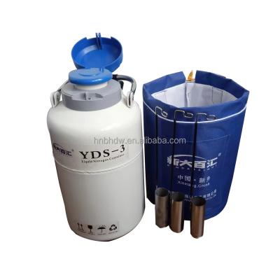 China veterinarian cryogenic  delivery storage artificial insemination 3L small liquid nitrogen flask for sale