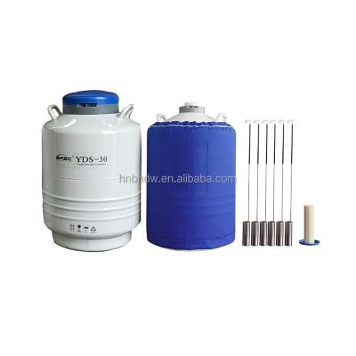 China wholesale LNC30 30l liquid nitrogen dewar tank with lock lid ladle for sale