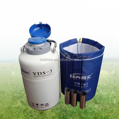China farm artificial insemination 3l 6L Liquid Nitrogen tank storage field flask Semen reservoir with cover for sale