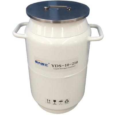 China liquid nitrogen tank big caliber 210mm 10liter small  dewar frozen sample cold assembly for sale