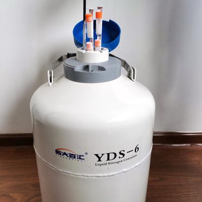 China veterinary 3/6l/30l storage dewar insemination kit YDS 10 L liquid nitrogen semen tank for sale