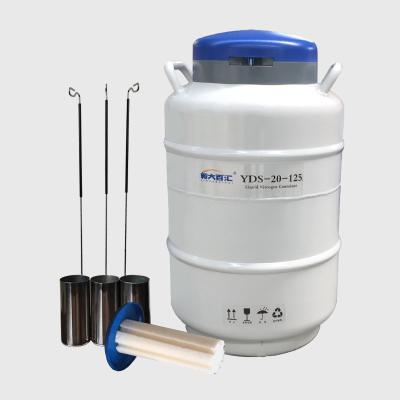 China 20liter 125mm wide mouth/neck liquid nitrogen tank with 89mm canister for sale