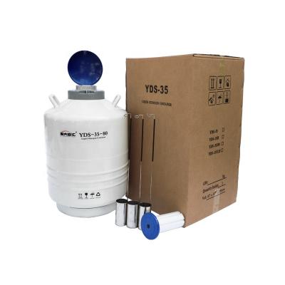 China 35L Nitrogen Semen Tank YDS Liquid Nitrogen Biological Container for Semen Freezing for sale