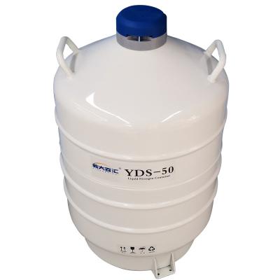 China 30L YDS50B Veterinary Liquid Nitrogen Tank Compact Design for Frozen Semen Transport for sale