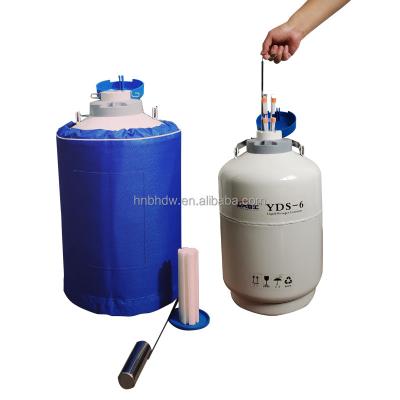 China liquid nitrogen dewar price YDS 6 liter semen shipping tank for sale