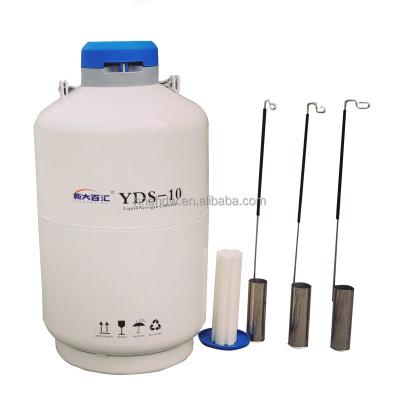 China Aluminum Alloy Liquid Nitrogen Dewar YDS 3/10/20/30 Liter for Semen AI Nitrogen Tank for sale