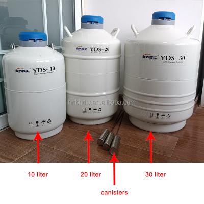 China 365*365*610 YDS Liquid Nitrogen Container for Livestock Semen Storage in Aluminum Alloy for sale