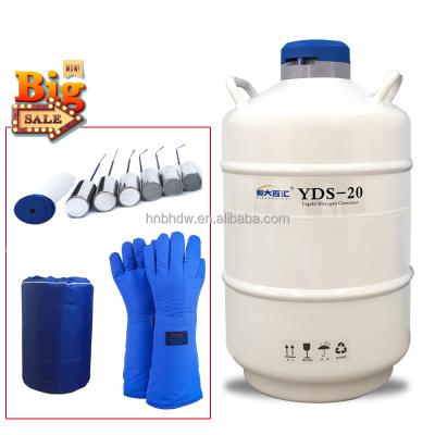 China semen nitrogen tank container cylinder artificial yds 20 liquid nitrogen container price for sale