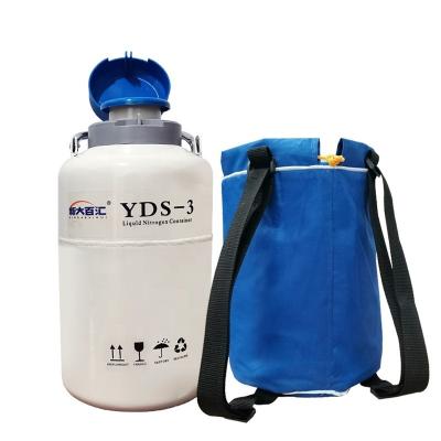 China dog sperm biological sample collection YDS 6 3 liter liquid nitrogen tank vessel for bull stud service for sale