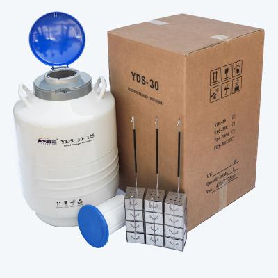 China Aluminum Alloy YDS-30 125 Liquid Nitrogen Container for 600 Tubes and Chemical Storage for sale