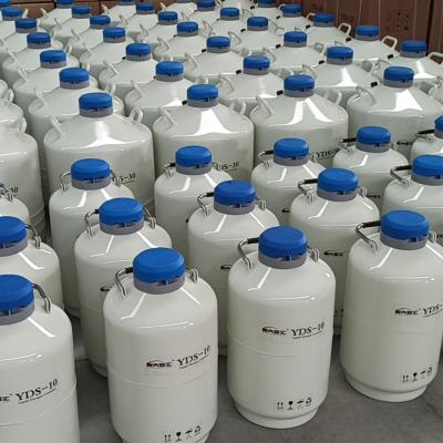 China 10L Vet YDS 10 Liquid Nitrogen Storage Tank for Pig Semen Dewar Embryo Semen Frozen Flask for sale