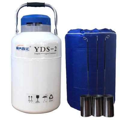 China Vertical 2L Dewar Tank for Dairy Farmers Yds2 Liter Semen Liquid Nitrogen Containers for sale