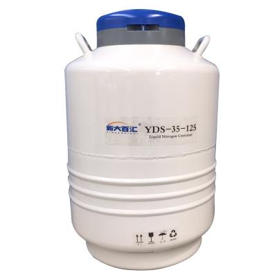 China Wholesale 35l liquid nitrogen canister yds-35-125 Large diameter Liquid Nitrogen tank for sale