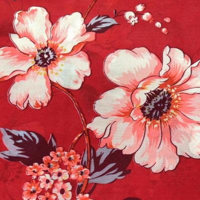 China Red Polyester 70gsm Knitted Mattress Fabric Dustmite Proof for sale