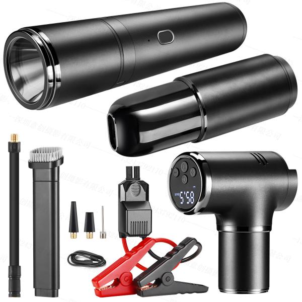 Quality 4-in-1 Car Jump Starter with 800A Starting Current 150psi Air Pump and 8000Pa Vacuum Cleaner for sale