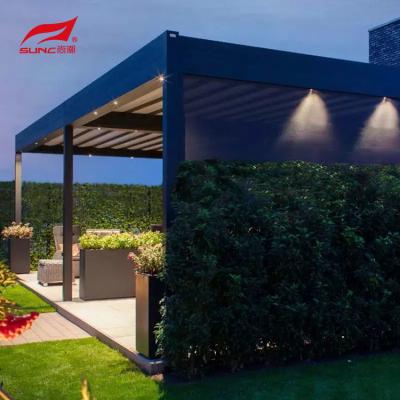 Cina SUNC 5m x 3m hanno motorizzato il tetto elettrico della pergola della pergola del patio all'aperto di alluminio del giardino in vendita