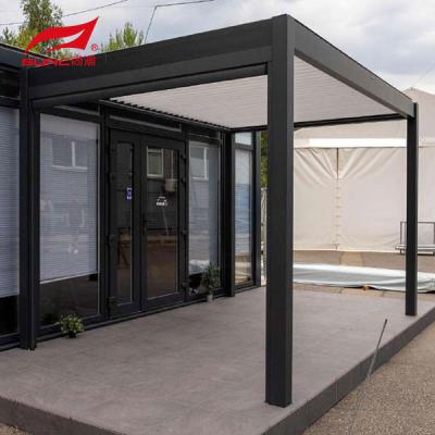 Cina Pergola di alluminio a motore impermeabile al pioggia con sistema di drenaggio in vendita