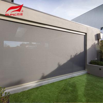 China Motorized Window Roller Shade Standard Colors Sunshade System Outdoor Roller Blind for sale
