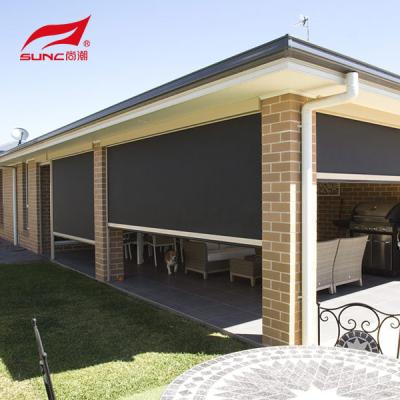 China Motorized Window Roller Shade Standard Colors Sunshade System Outdoor Roller Blind for sale
