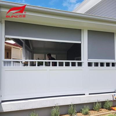 China Motorized Window Roller Shade Standard Colors Sunshade System Outdoor Roller Blind for sale