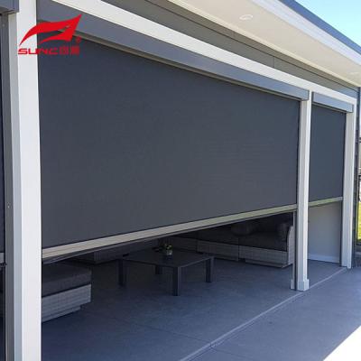 China Motorized Window Roller Shade Standard Colors Sunshade System Outdoor Roller Blind for sale