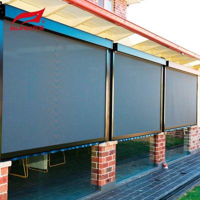 China Motorized Window Roller Shade Standard Colors Sunshade System Outdoor Roller Blind for sale
