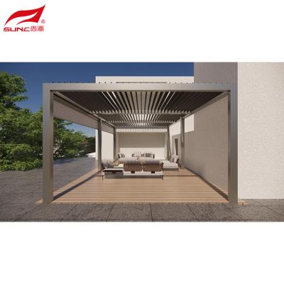 Cina Soluzione di ombra esterna montata su parete per pergola di alluminio motorizzata integrata Smart Home in vendita