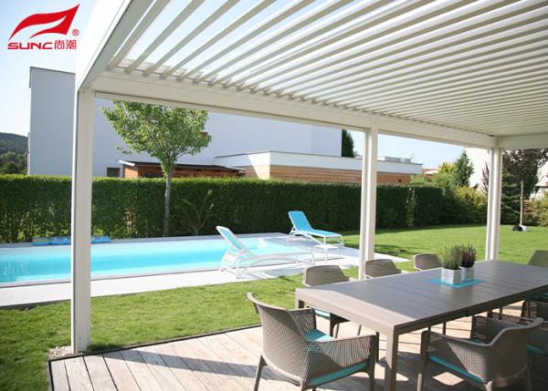Outdoor-pergola für den motorisierten Garten mit Aluminiumlegierung 6063 und IP67-Prüfung