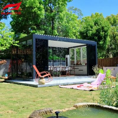 China Aluminium Pergola Aluminum Round Rod Control System Remote Control / Smart Home Integration for sale