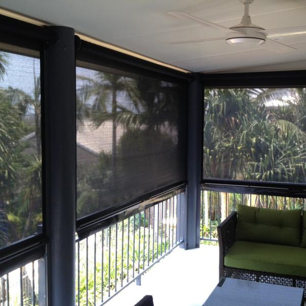 Electric Windproof Roller Shutter Intelligent Mosquito Proof Windproof Villa Sunshade Curtain