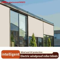 China Rainproof Outdoor Zip Track Blinds Function Rainproof Max Size 6 M Height for sale