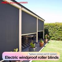 China Rainproof Outdoor Zip Track Blinds Function Rainproof Max Size 6 M Height for sale