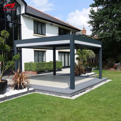 Cina Godetevi il vostro spazio esterno tutto l' anno con Pergola di alluminio motorizzata impermeabile Pergola di alluminio impermeabile al vento in vendita