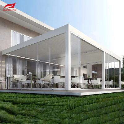 Cina Pergola in alluminio retrattile impermeabile al vento Pergola in alluminio impermeabile al vento per una vita all'aria aperta senza problemi in vendita