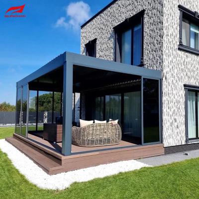 China Garden Motorized Aluminum Pergola 4x4m Remote Control/Smart Home Integration Customized Size for sale